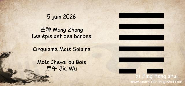 Mang-zhong (芒种) : Les épis ont des barbes – 5 juin 2026 - Yi King Feng Shui
